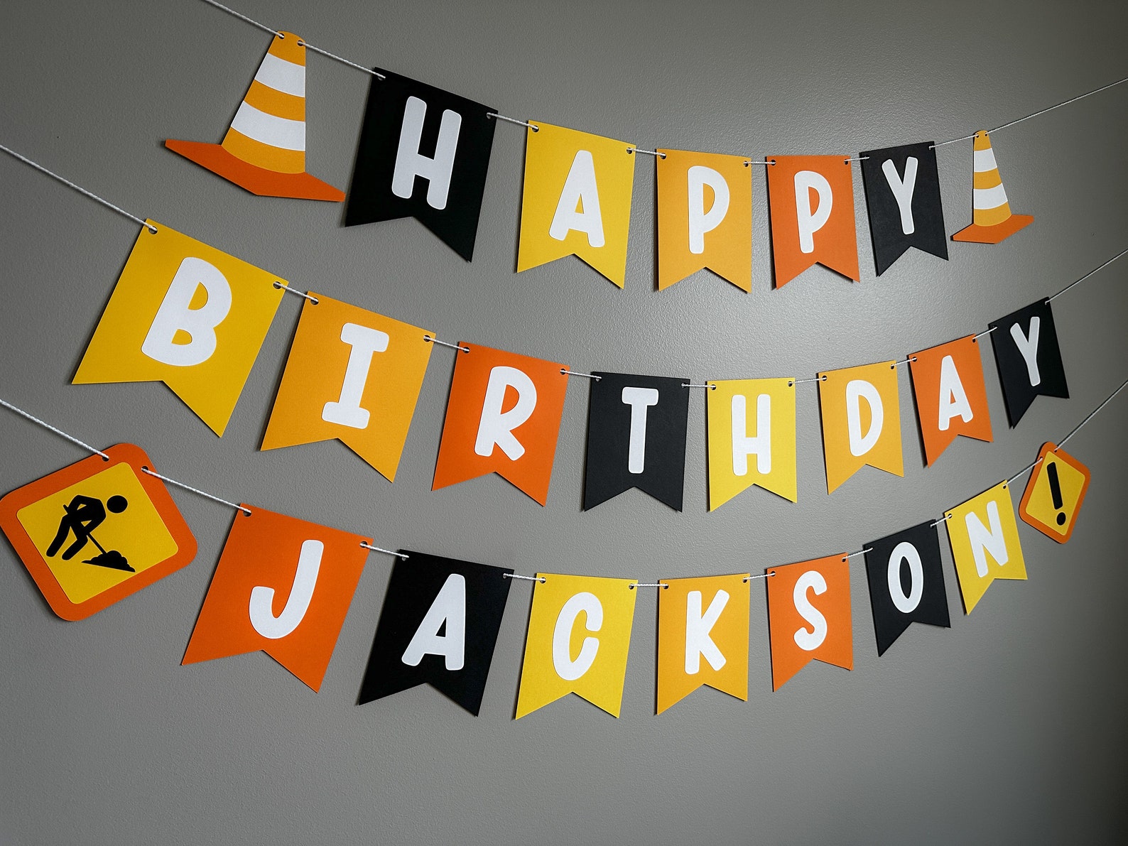 Construction Birthday Banner Construction Party Banner Construction ...