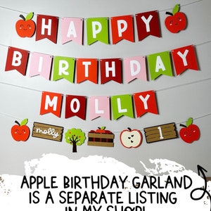 Apple Birthday Banner - Apple Birthday Party - Apple Party Decor ...