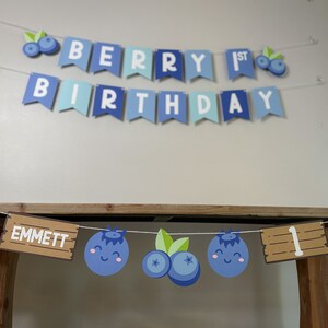 Blueberry Berry First Birthday Garland - Custom Blueberry Birthday ...