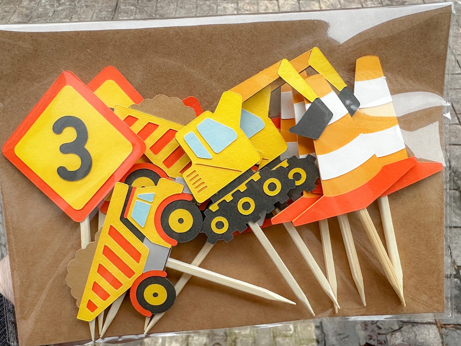 Construction Cupcake Toppers Construction Party - Etsy
