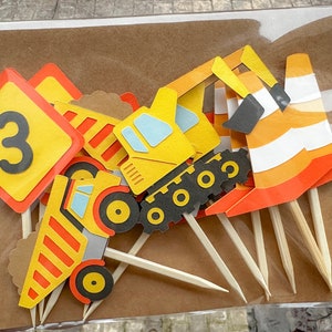 Construction Cupcake Toppers - Construction Party - Construction ...