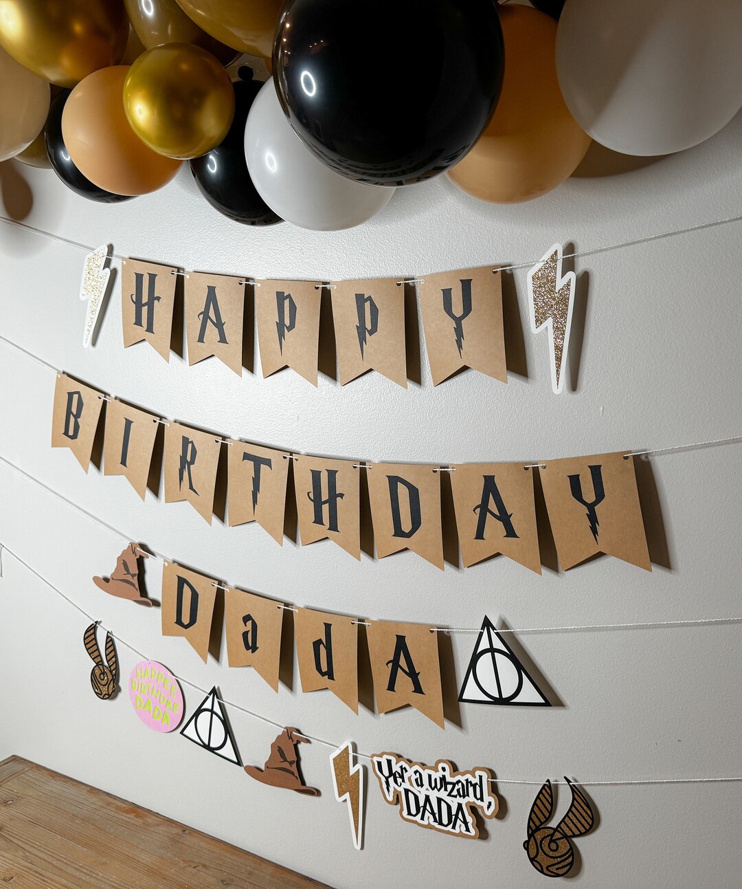Personalized Harry Potter Birthday Banner Wizard Birthday Banner Kraft ...
