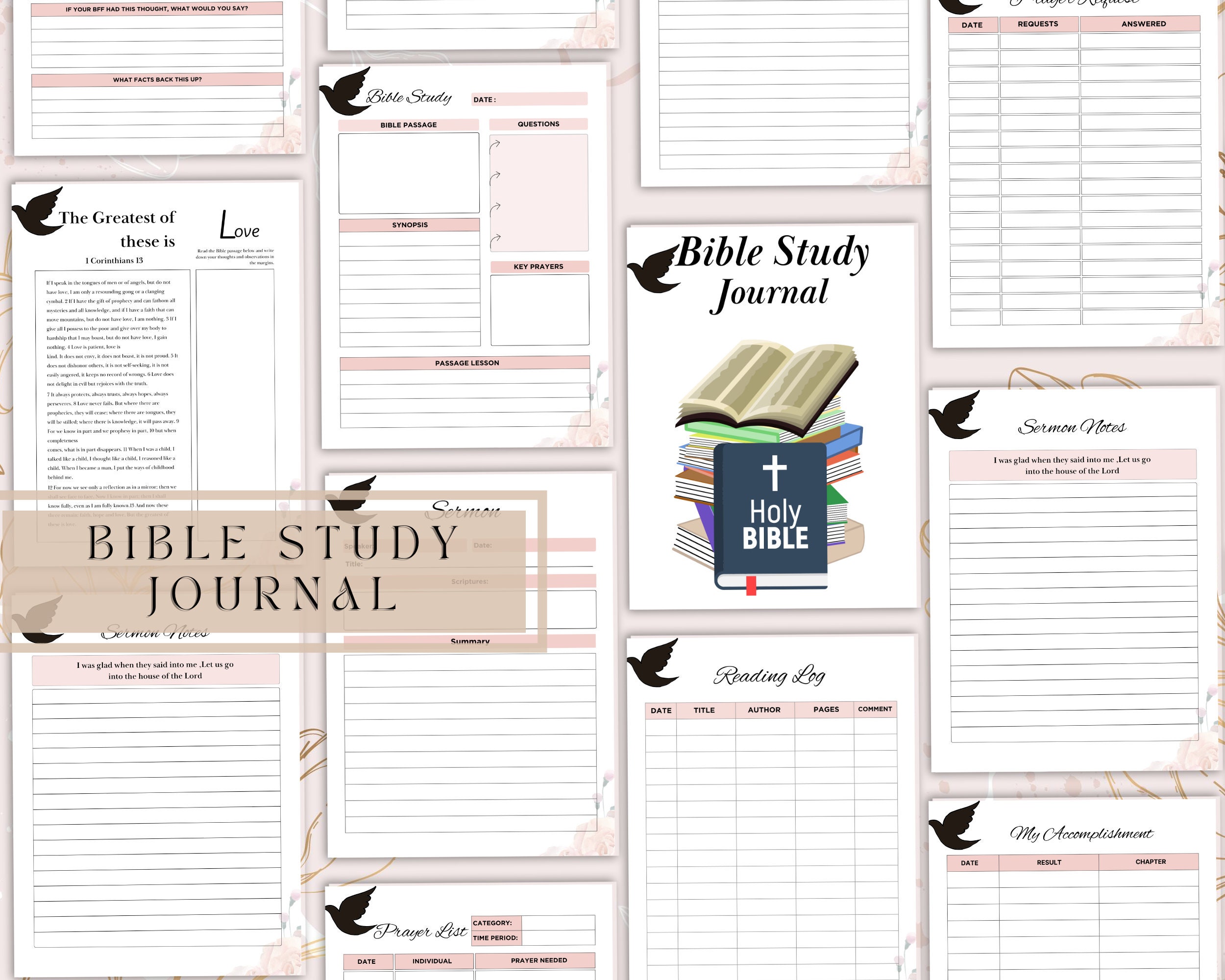 Bible Study Journal, Bible Study Printable, in Depth Bible Study ...