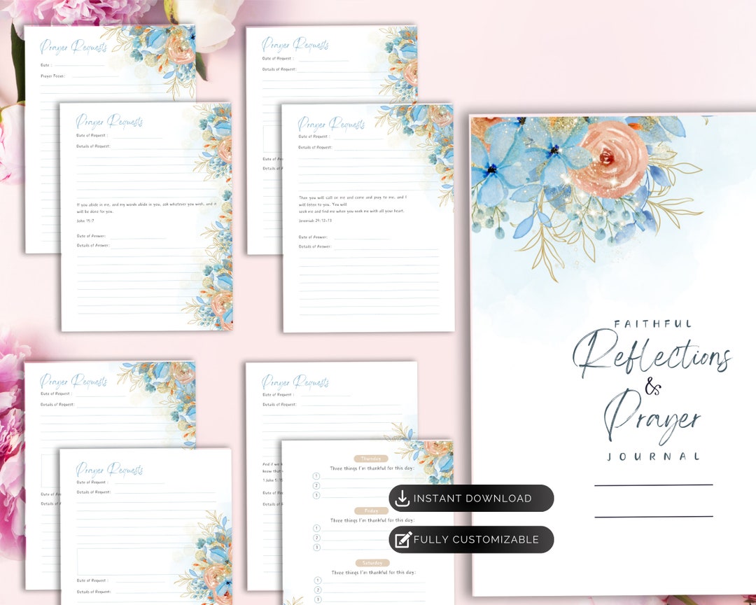 Faithful Reflection and Prayer Journal, Faithful Reflection Notebook ...