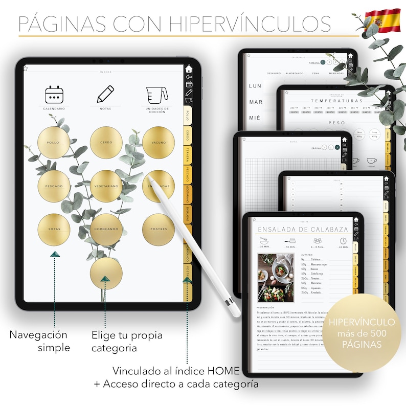 Nuevas Categorías, Libro De Cocina, Español, Spanish, Digital Recipe ...