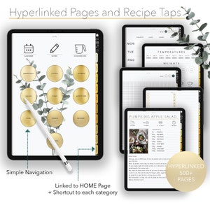 Digital Recipe Book, Goodnotes Recipes, Digital Planner for Ipad ...