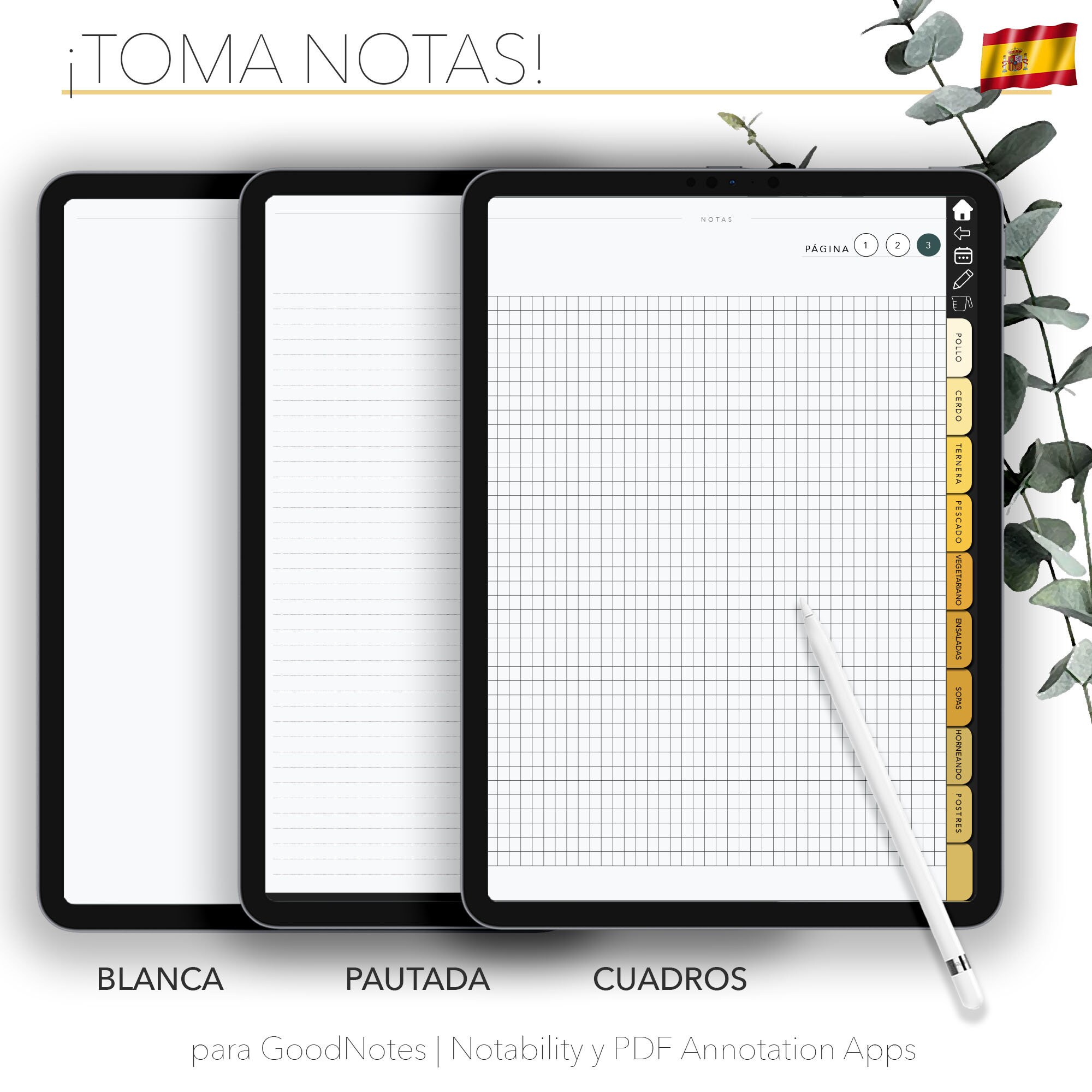 Nuevas Categorías, Libro De Cocina, Español, Spanish, Digital Recipe ...