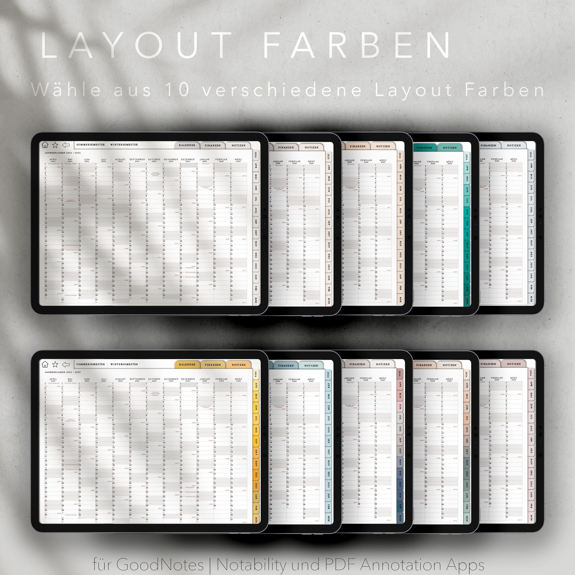 Digitaler Semesterplaner 2024/ 2025 · Studentenplaner Ipad, GOODNOTES ...