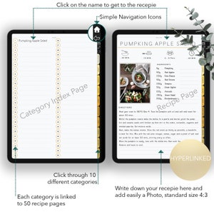 Digital Recipe Book, Goodnotes Recipes, Digital Planner for Ipad ...