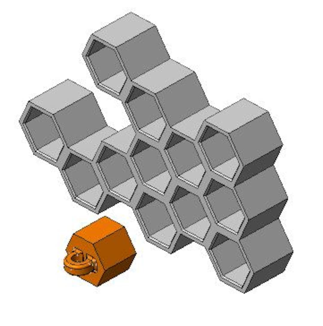 HONEYCOMB KEY HOLDER : 3d Print , Stl File , 3D Print Download , Key ...