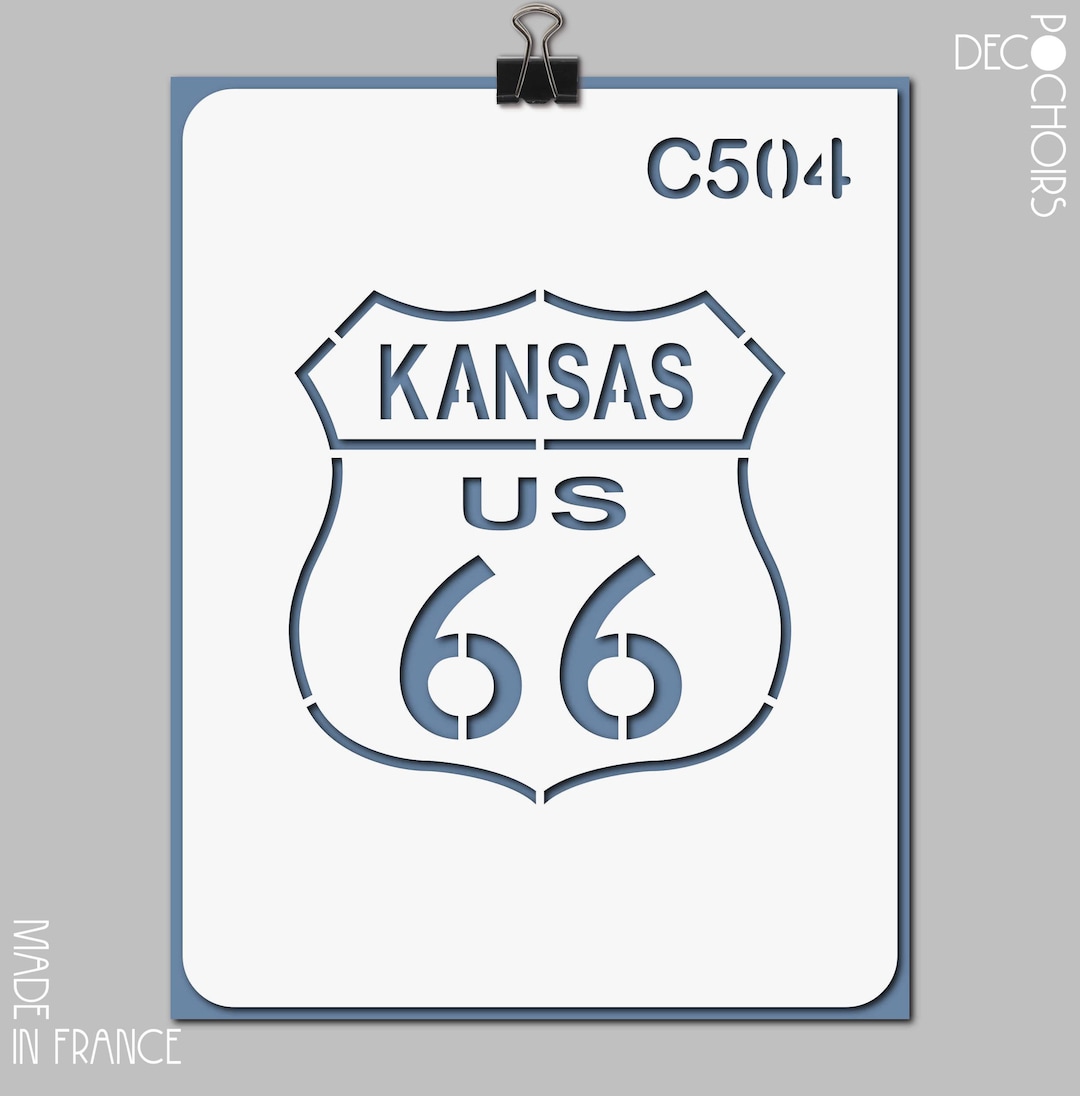 Route 66 Kansas Stencil: Ref C504 Available in Several Sizes - Etsy