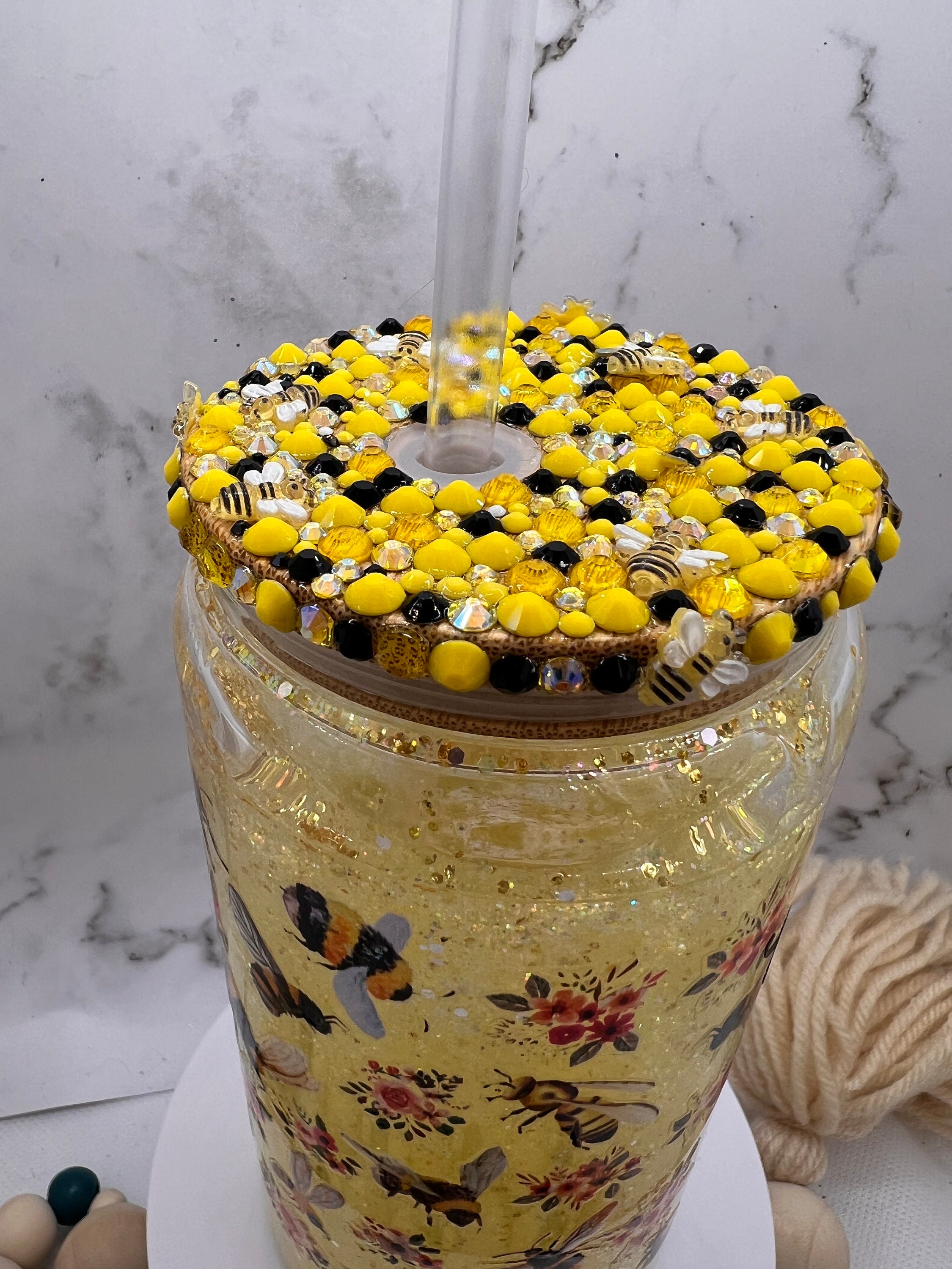 Create Your Own 16 Oz Libby Snow Globe Glass With Glitter and Personalized Rhinestone Lid - Etsy