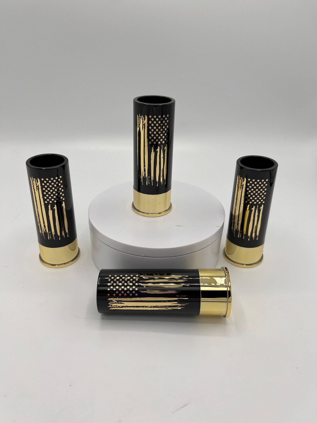 Shotgun Shell Shot Glass! 12 Gage Black Shot Glass | American Flag in ...