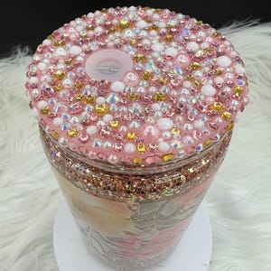 Create Your Own! 16 Oz Libby Snow Globe Glass With Glitter and Personalized Rhinestone Lid - Etsy