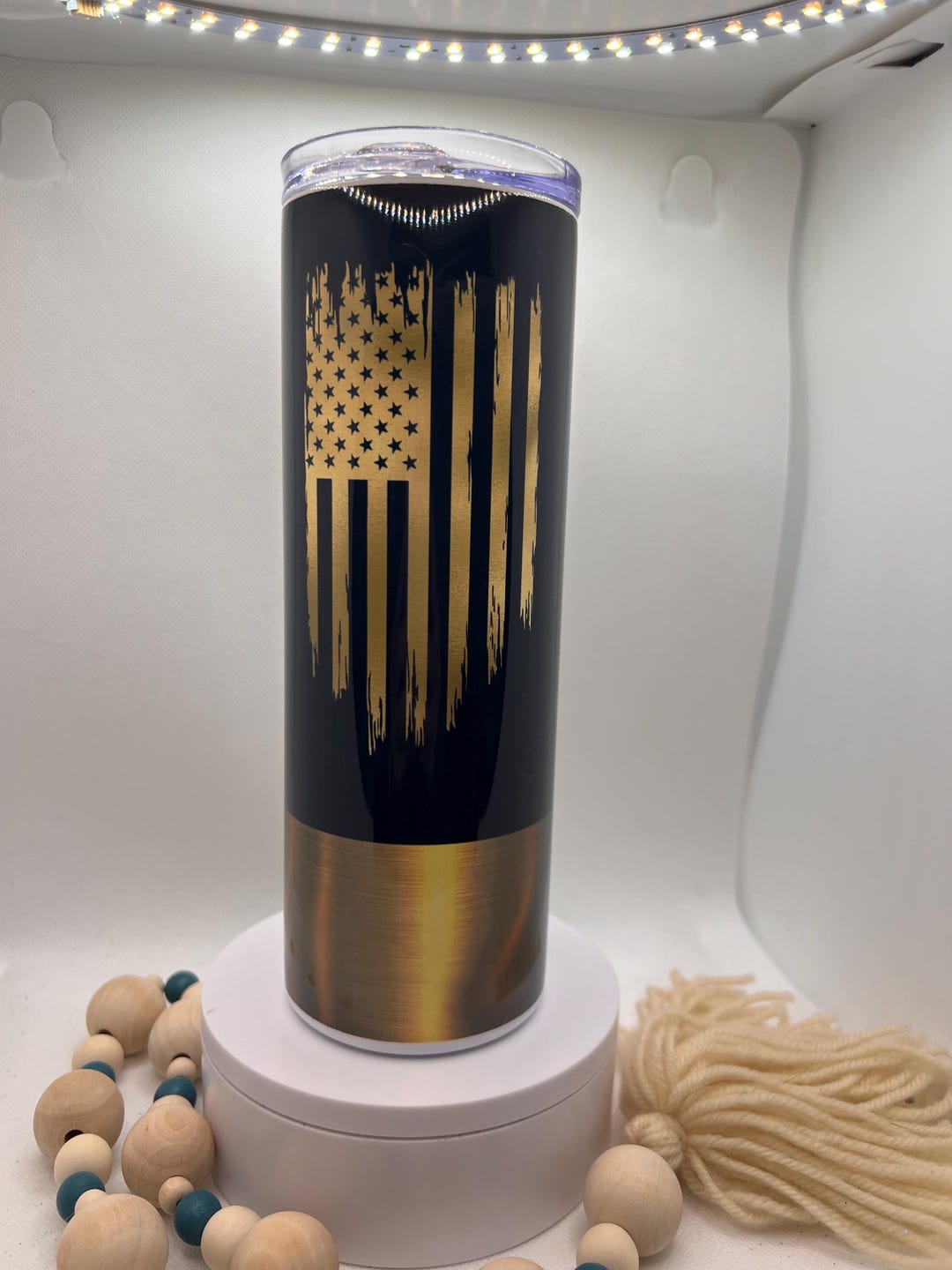 Shotgun Shell Tumbler! 12 Gage Black Shot Glass | American Flag in Gold ...