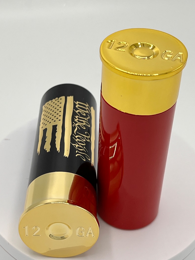 Shotgun Shell Shot Glass! 12 Gage Black Shot Glass | American Flag in ...