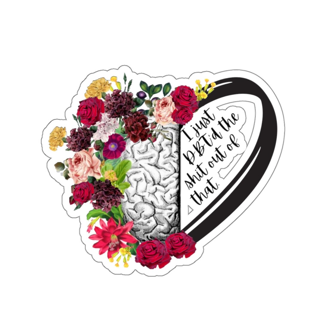 DBT Skills Sticker, Therapy Sticker, Mental Health Sticker, Floral ...