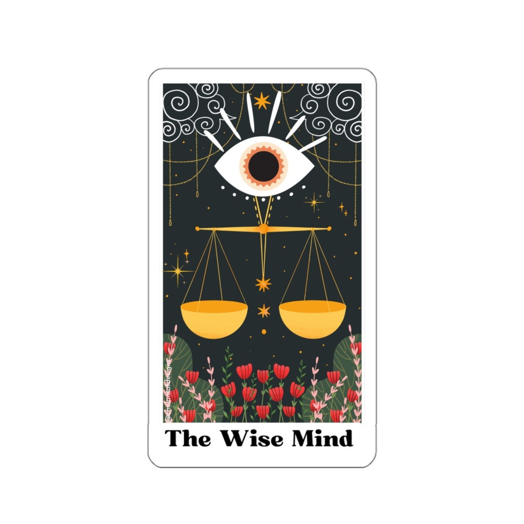 The Wise Mind Tarot Card Kiss Cut Sticker, for Water Bottle, Laptop or Planner - Etsy
