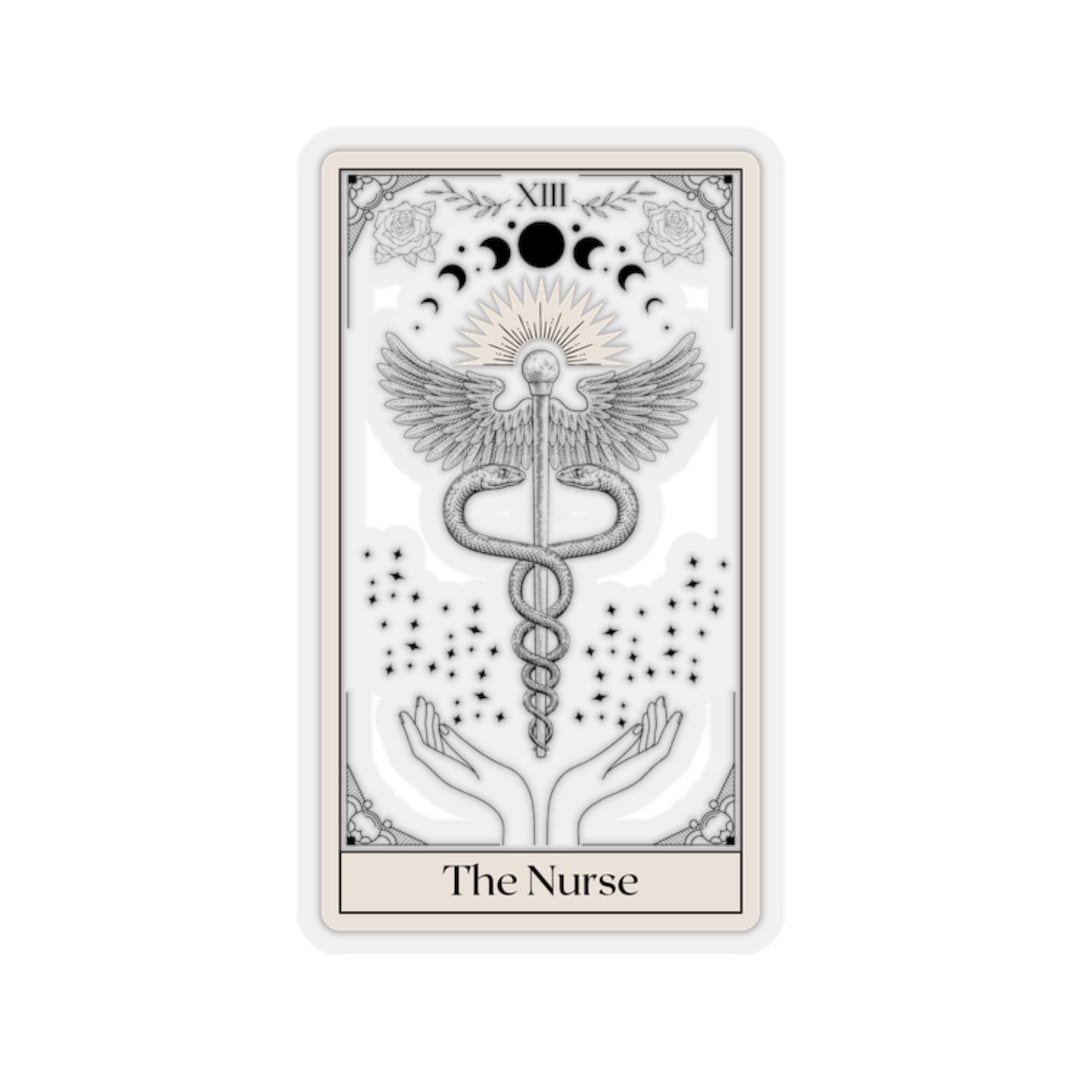 The Nurse Tarot Card Sticker, Water Bottle Sticker, Vinyl Laptop Stickers - Etsy