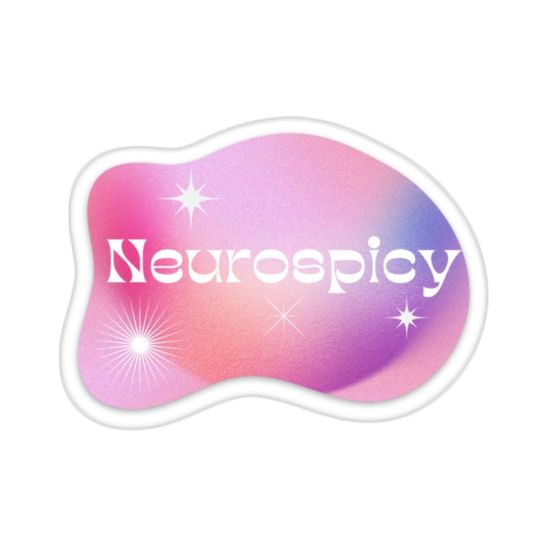 Neurospicy Kiss Cut Retro Aesthetic Stickers, Mental Health, ADHD ...