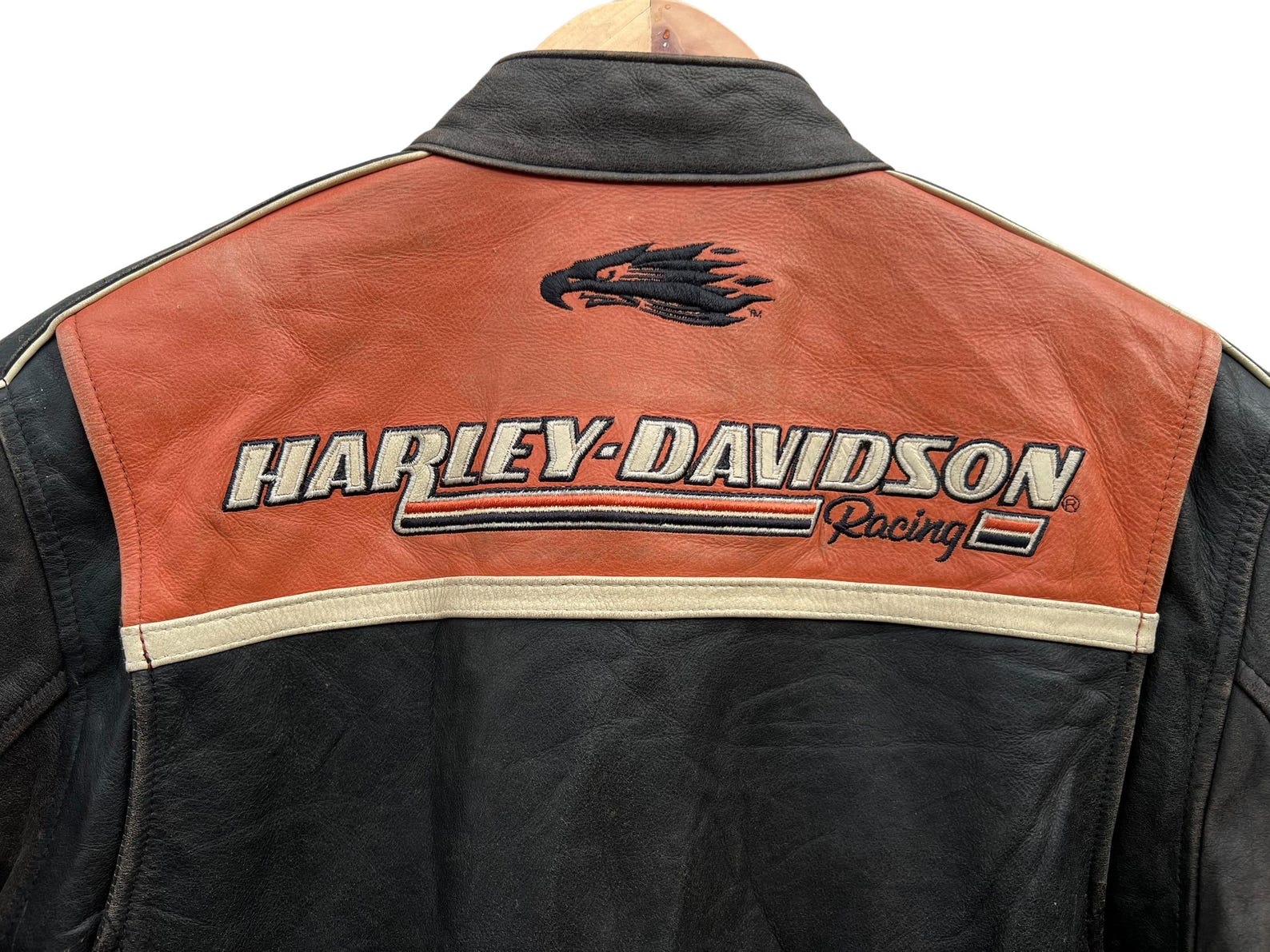 Vintage Harley Davidson Biker Leather Racing Jacket - Etsy