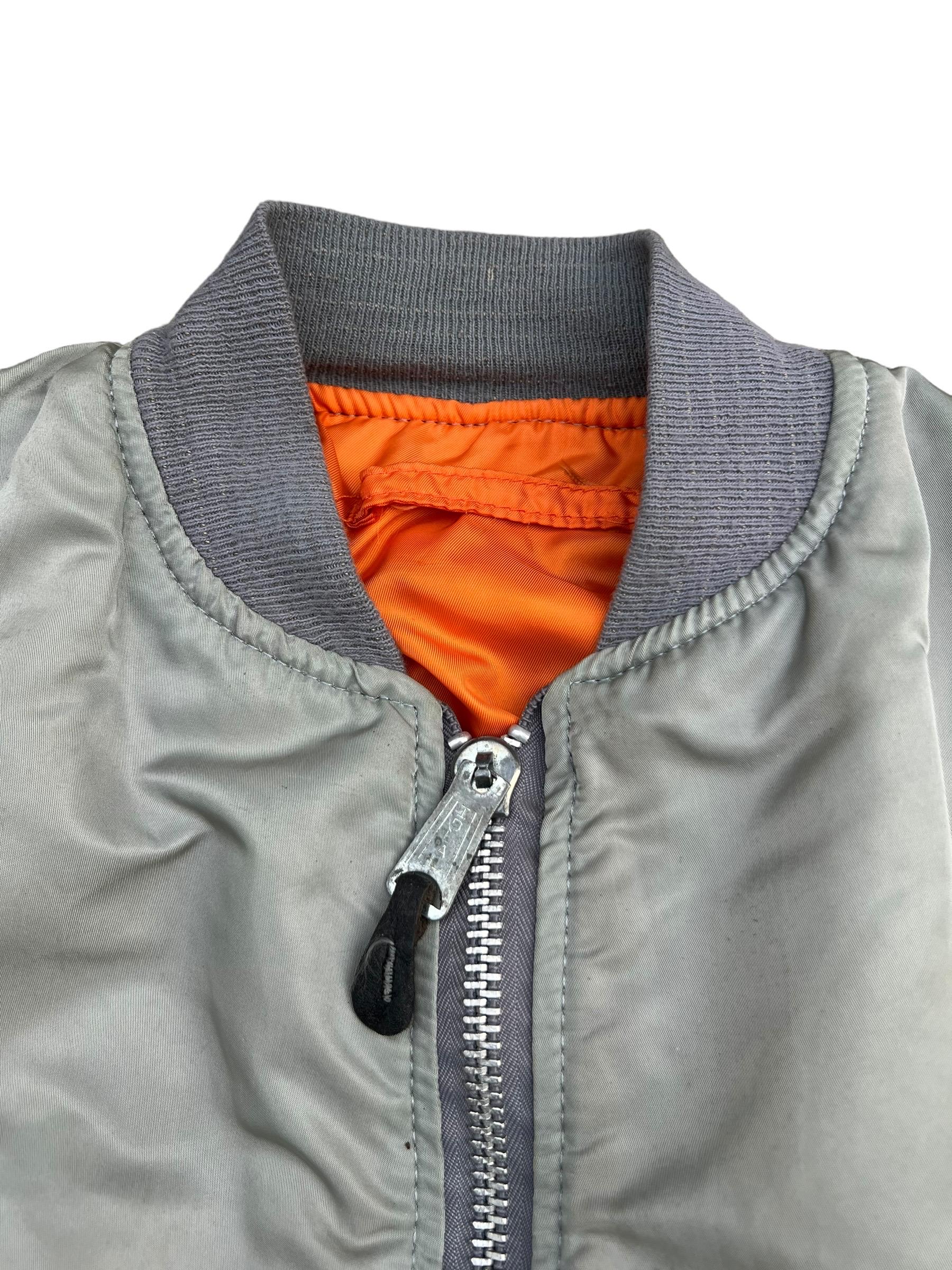 Vintage 80s Alpha Industries MA-1 Flyer's Man Intermediate MA1 Bomber Jacket USA Retro Jacket ...