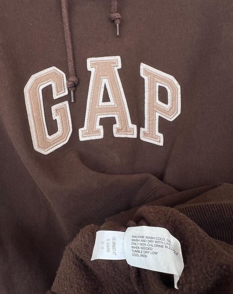 Vintage GAP Brown Hoodie Vintage Gap Baggy Hoodie Gap Pullover Hoodie ...
