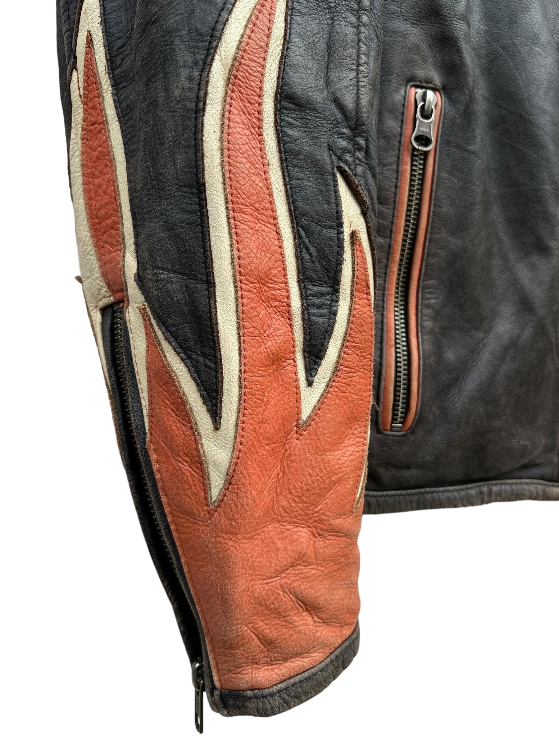 Vintage Harley Davidson Biker Leather Racing Jacket - Etsy