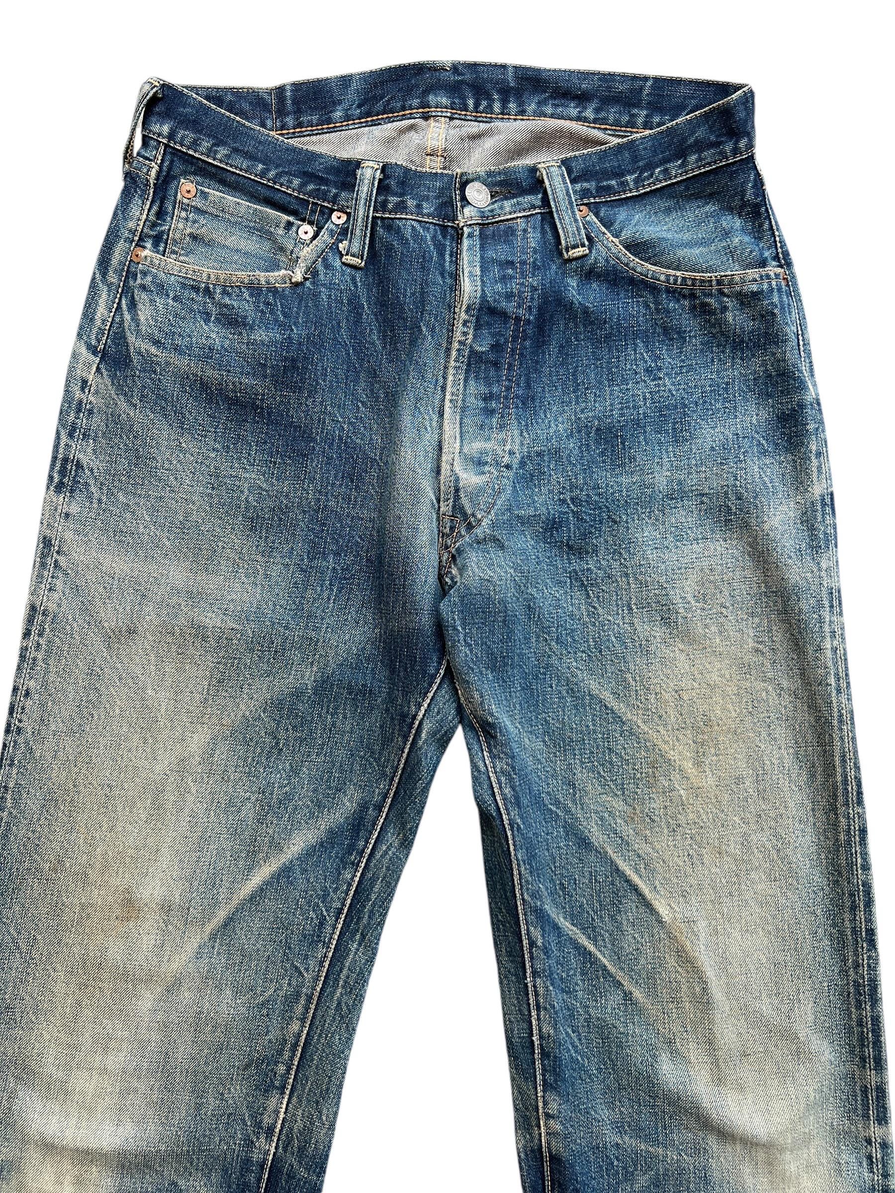 Vintage 90s Fullcount Japan Selvedge Denim Jeans Full Count Distressed ...