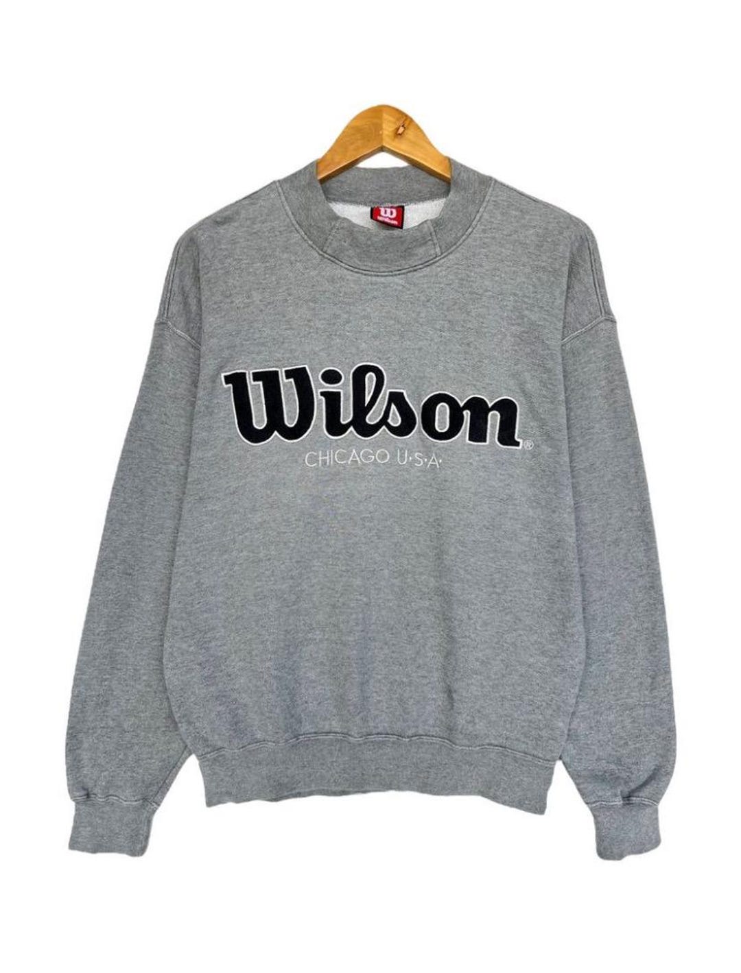 Vintage 90s Wilson Embroidered Logo Sweatshirt Vintage Wilson Spellout ...