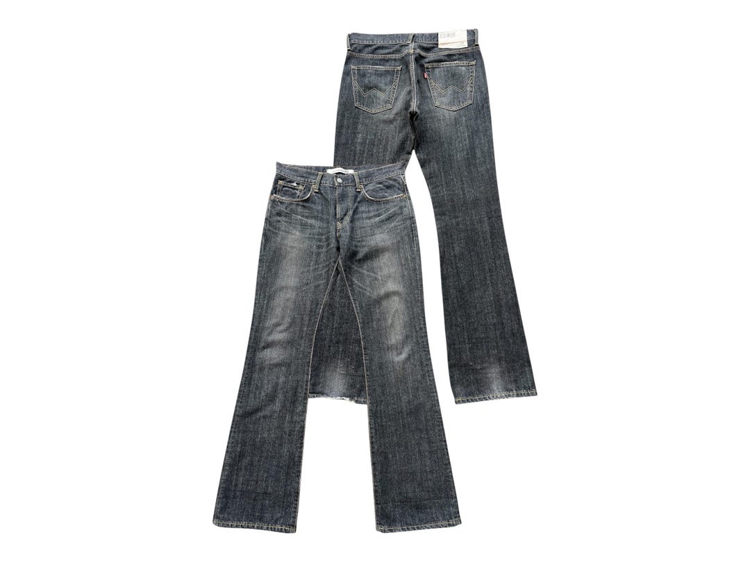Vintage Edwin Exclusive XV Japan Black Flare Denim Jeans Edwin ...