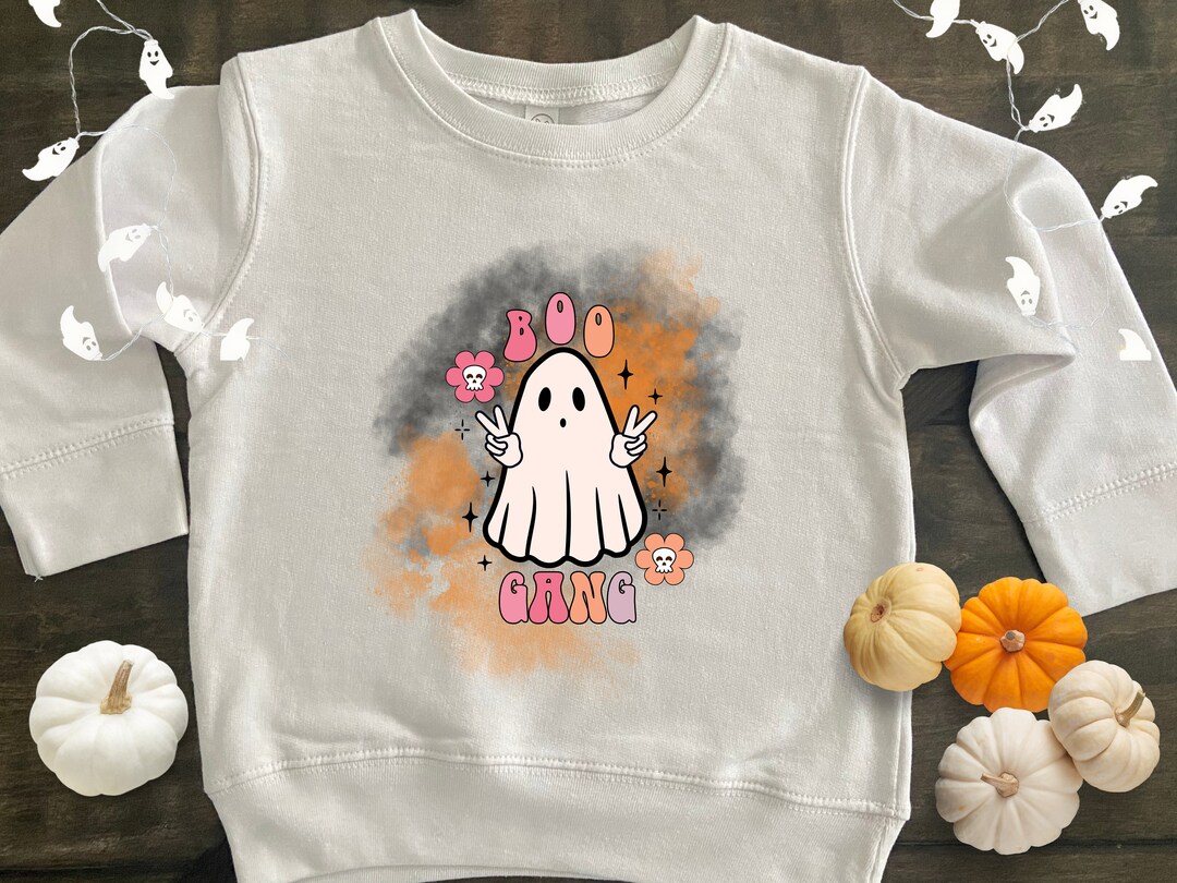 Boo Gang Halloween Cute Ghost Baby/toddler/kids/youth Crewneck - Etsy