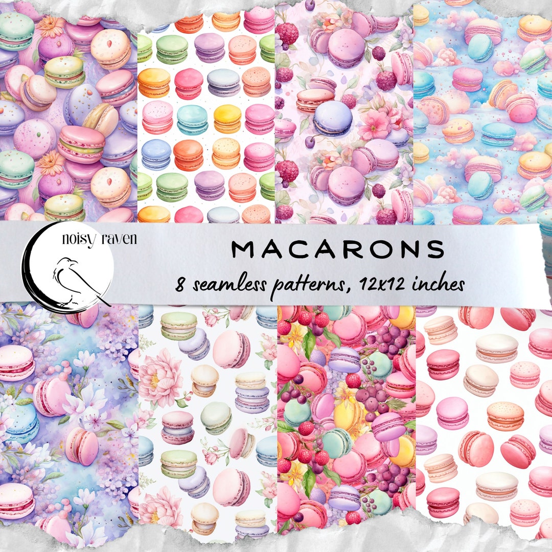 Macarons Seamless Patterns - Sweet Elegance for Delightful Designs ...