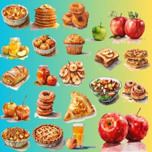 Wholesome Apple Recipes Clip Art - Digital Graphics for Cookbooks ...