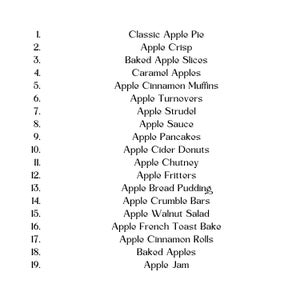 Wholesome Apple Recipes Clip Art - Digital Graphics for Cookbooks ...