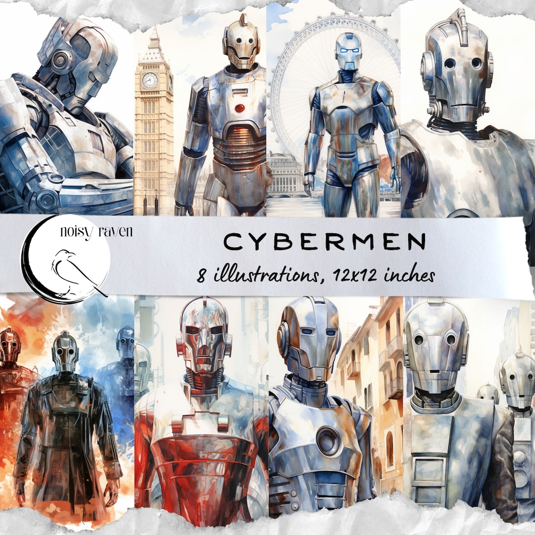 Cybermen Illustration Whovian Universe Doctor Who Enemies - Etsy