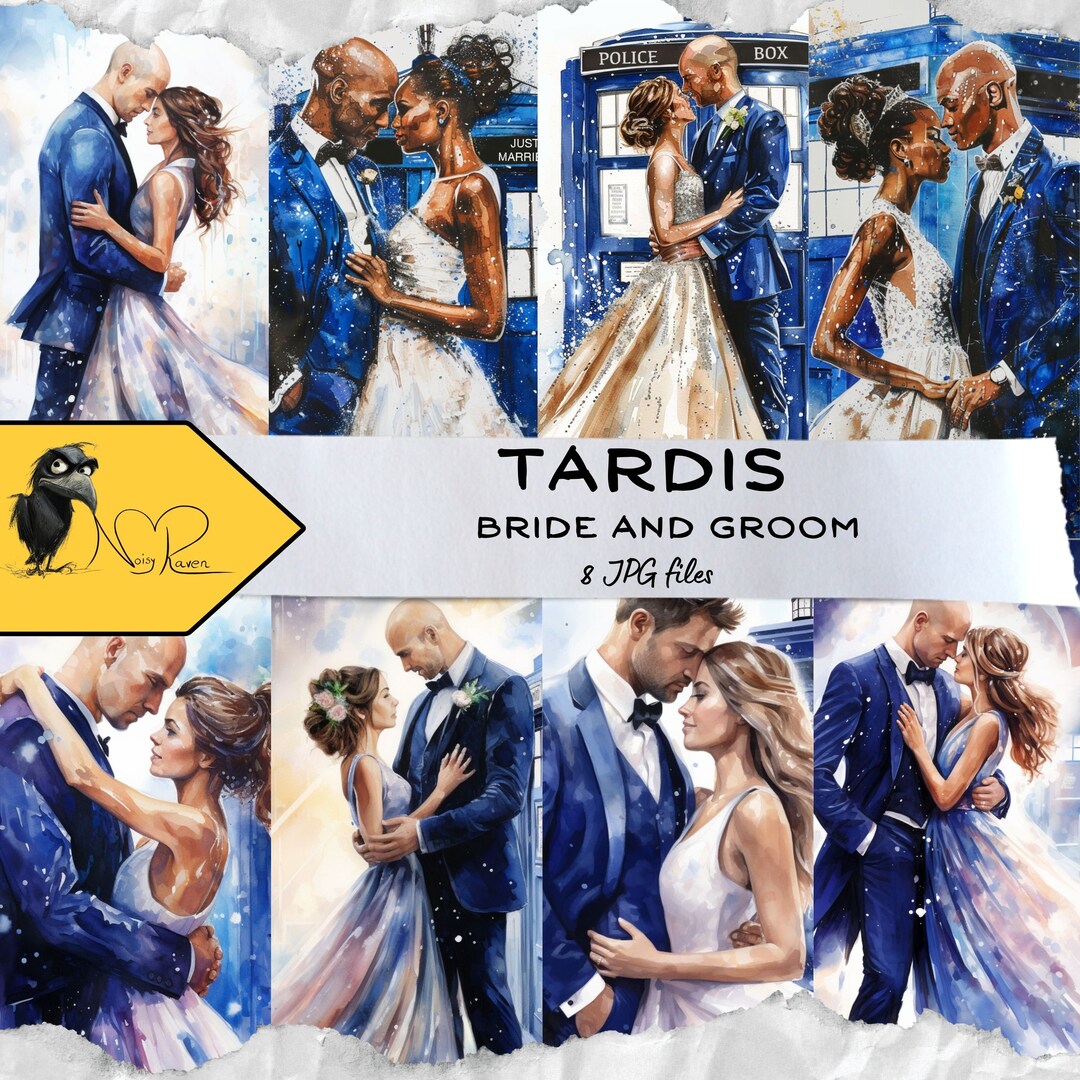 TARDIS With Bride and Groom - Sci-fi Artwork for Doctor Who Fan, Time ...