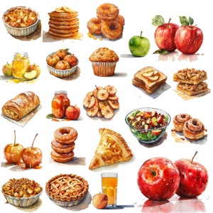 Wholesome Apple Recipes Clip Art - Digital Graphics for Cookbooks ...