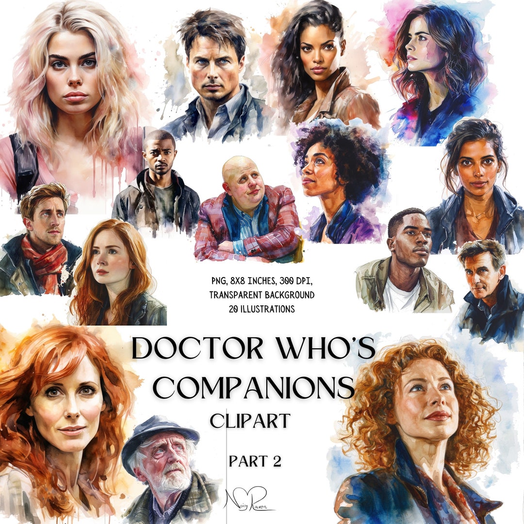 Doctor Who Companions Clip Art, Doctor Who Illustration, Doctor Who ...