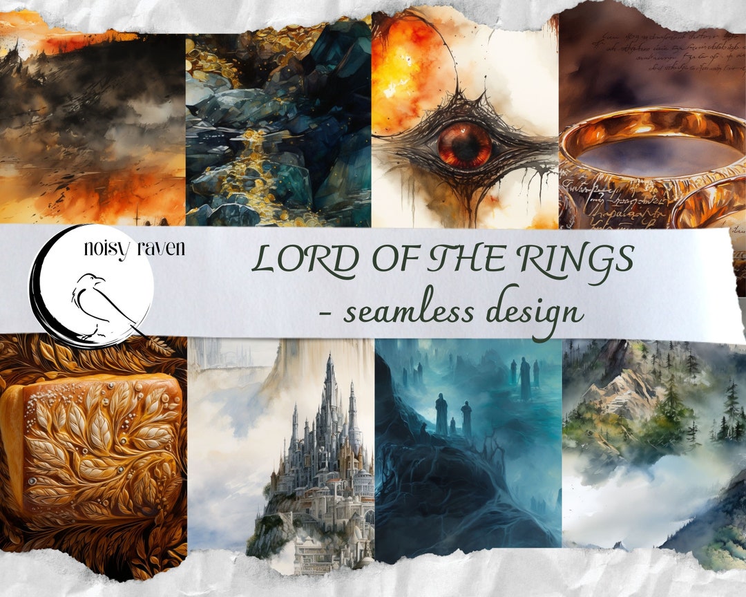 Lord of the Rings Inspired Seamless Patterns - Middle Earth Fantasy ...