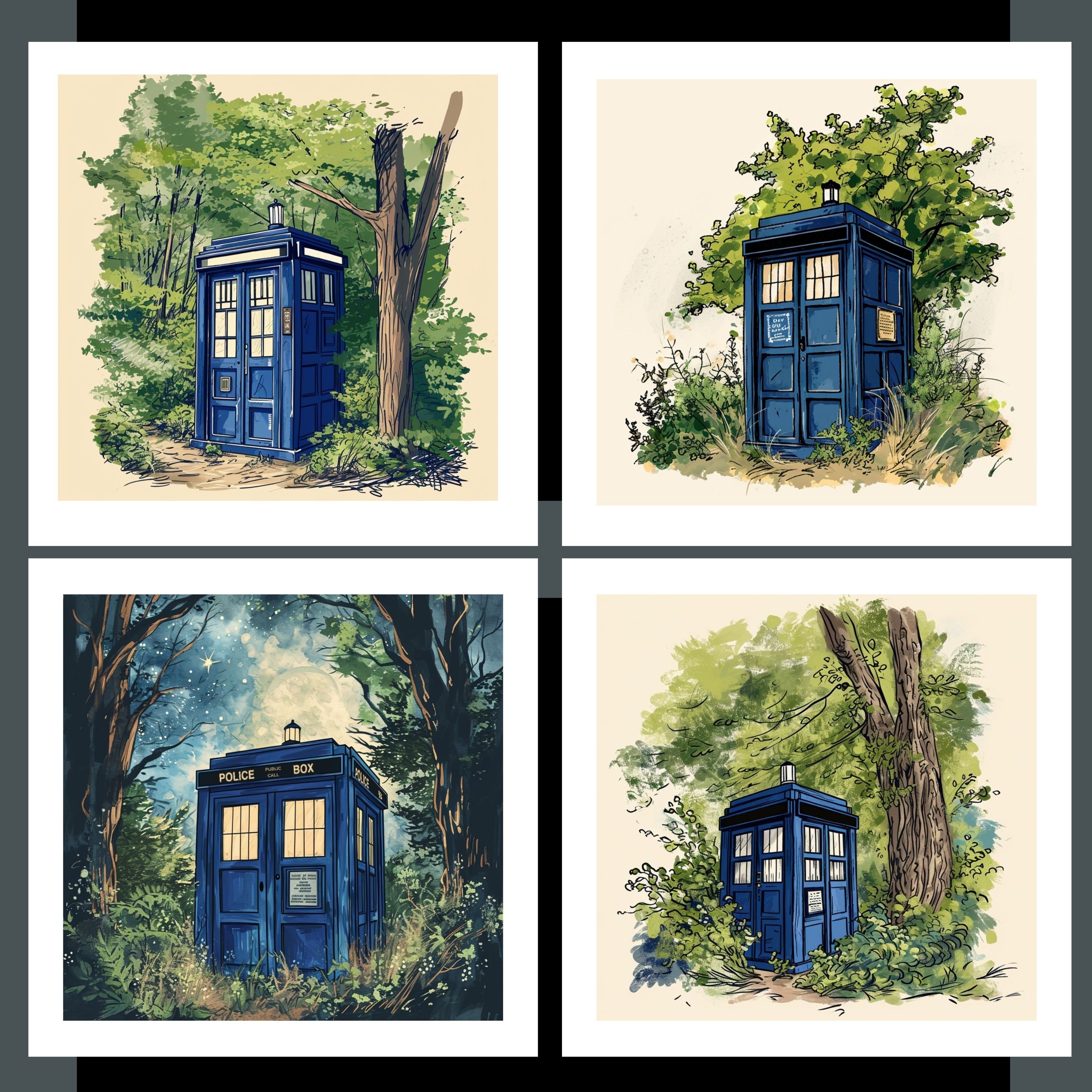 Cartoon Tardis Illustrations Playful and Animated Time Travel Art for Sci-fi Enthusiasts and ...