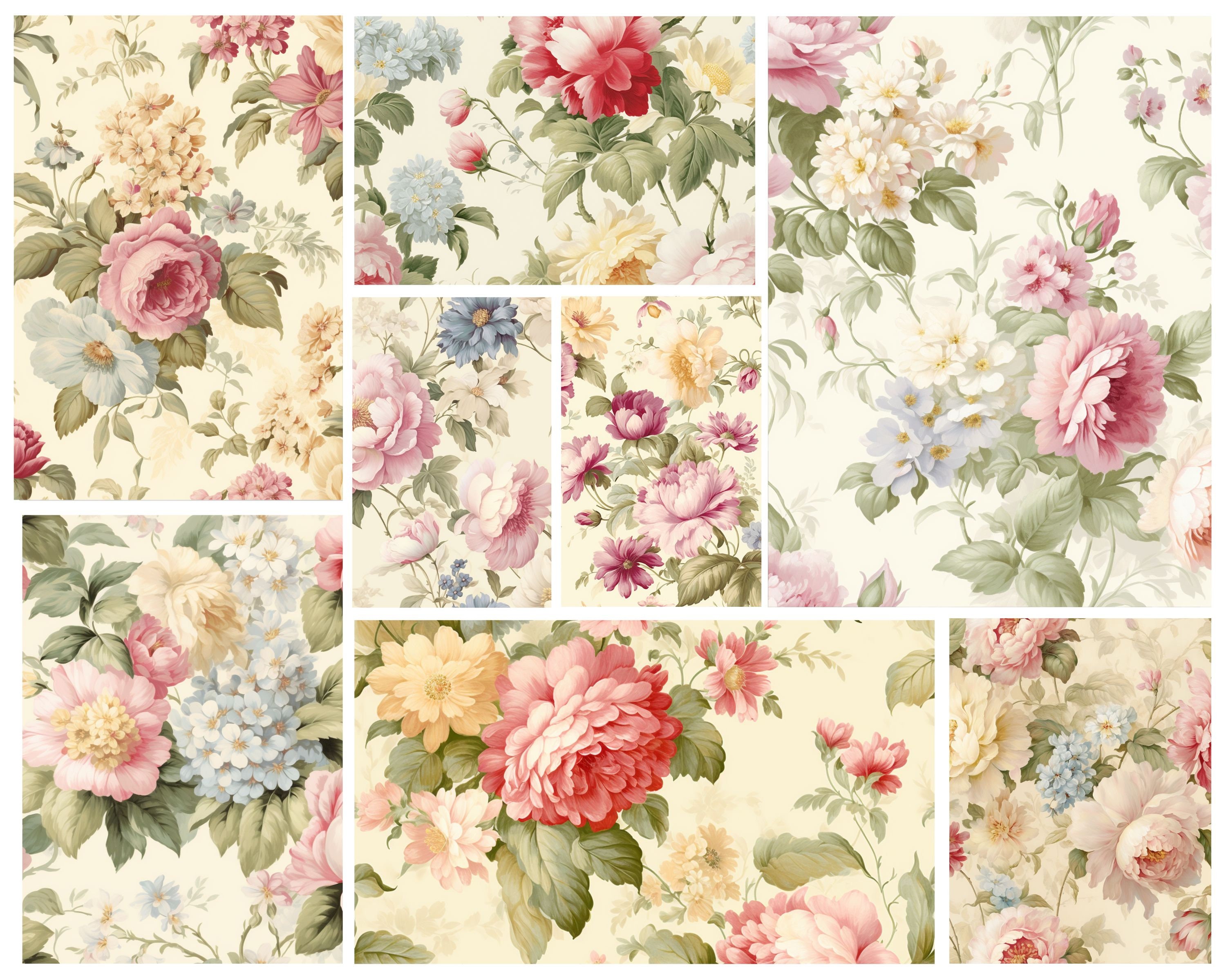 Vintage Floral Wallpaper Seamless Patterns Timeless Elegance for Your ...