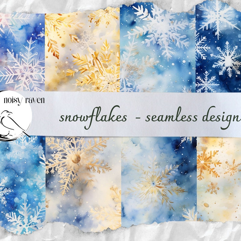 Snowflake Watercolor - Etsy