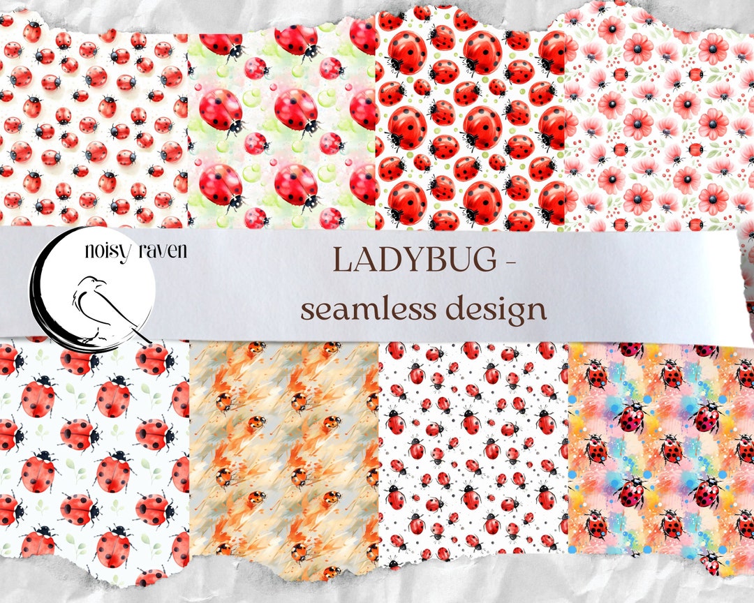 Ladybug Seamless Patterns - Whimsical Charm for Your Designs - Adorable ...