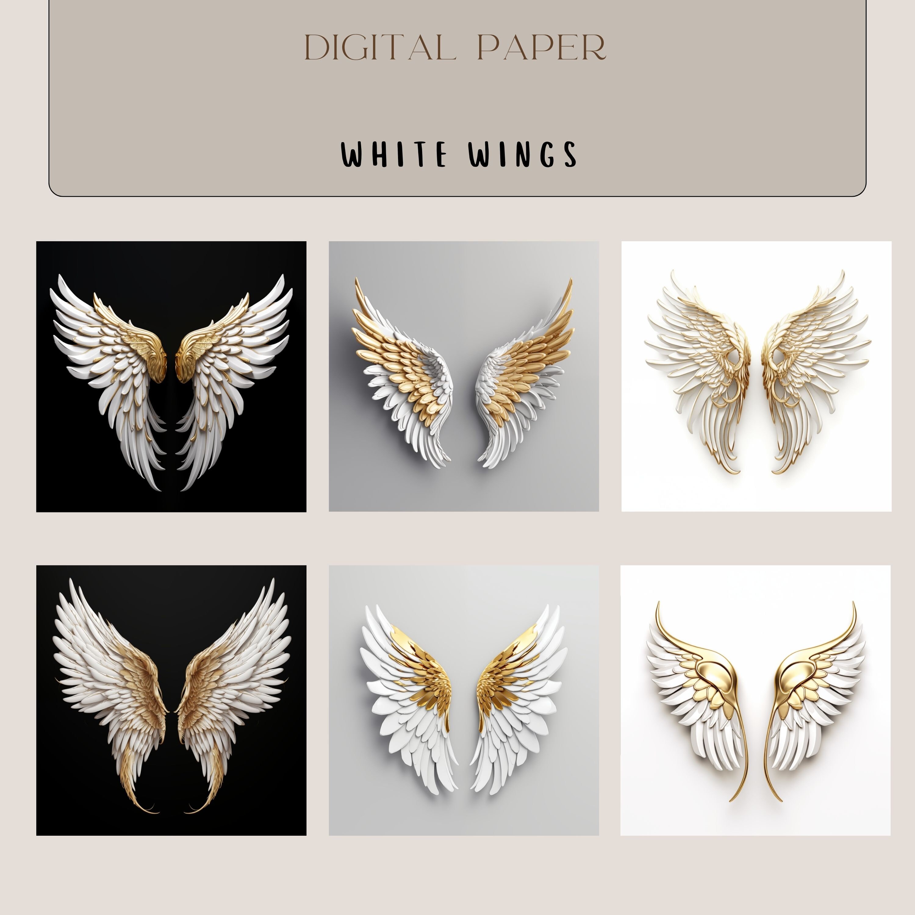 Heavenly White Angel Wings Backdrop Ethereal Photography Background ...