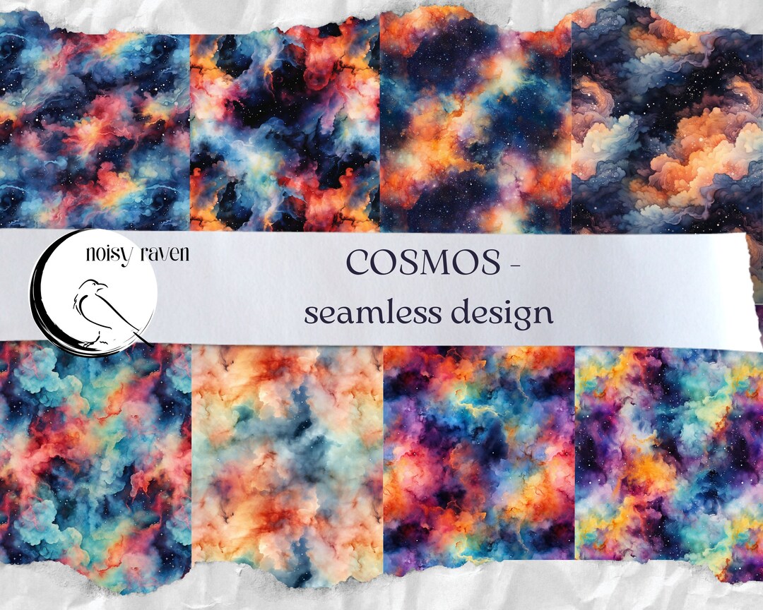 Cosmic Elegance Seamless Patterns - Celestial Designs for Fabric ...