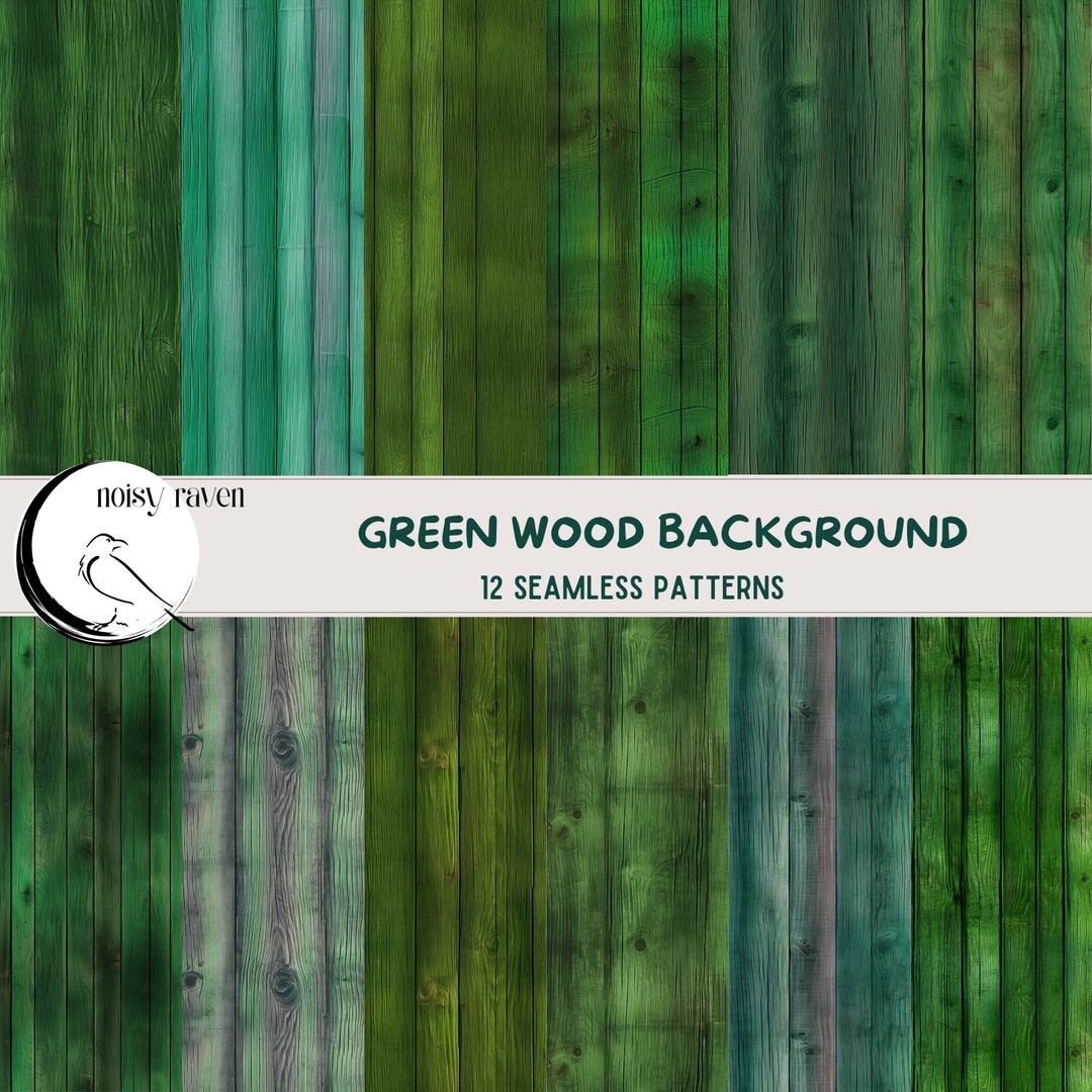 Green Wood Seamless Patterns - Wood Photo Backdrop - Nature-inspired ...