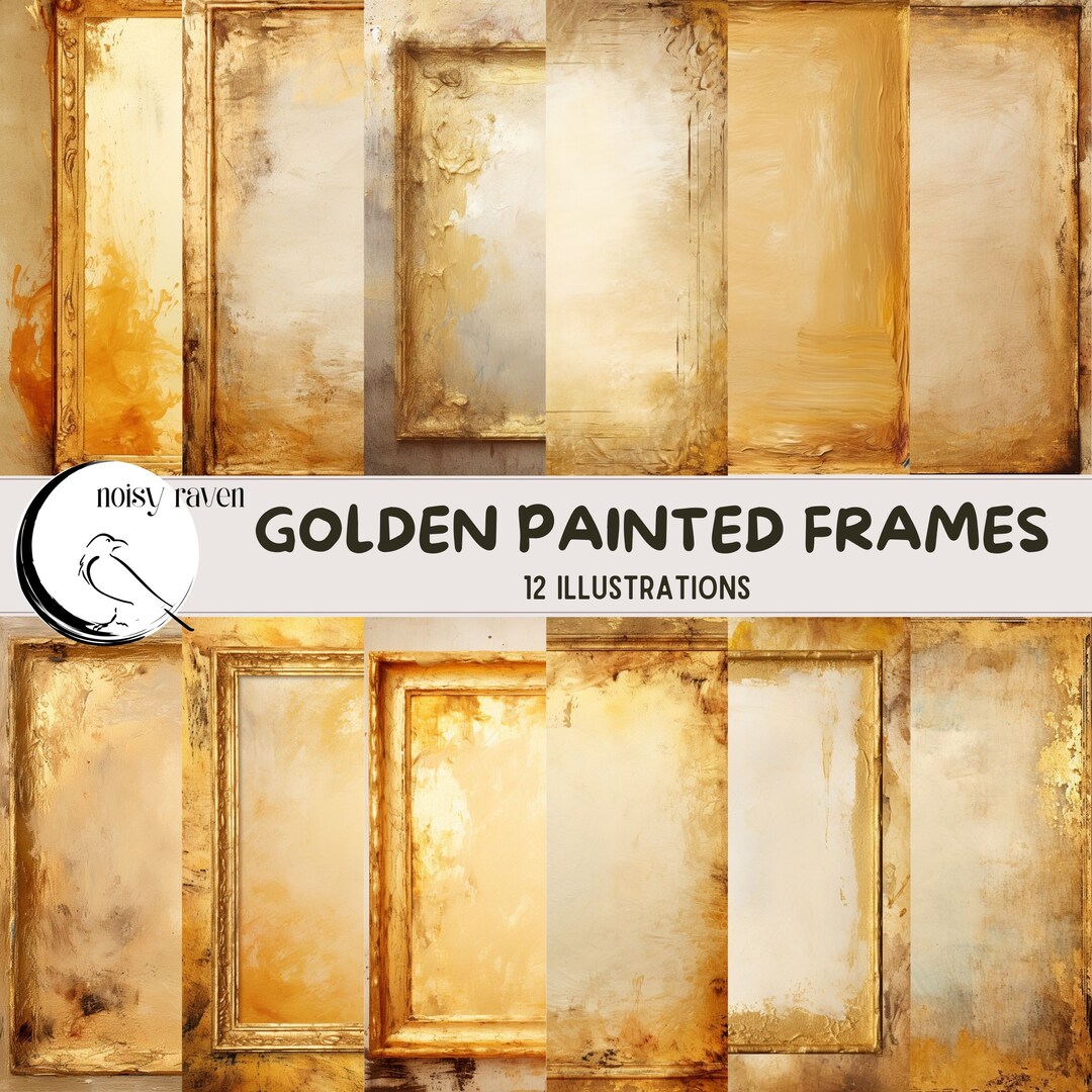 Gold Frames Illustrations - Elegant Metallic Borders for Art, Decor ...