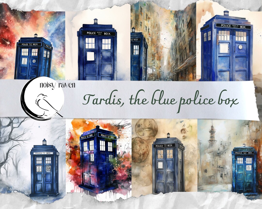 TARDIS Illustrations - Whimsical Doctor Who Inspired Digital Art - Time Travel Sci-fi Graphics ...