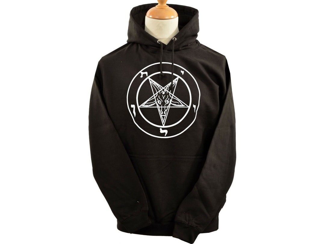 Unisex Baphomet Hoodie Hoody Pentagram Satanic Occult Church of Satan ...